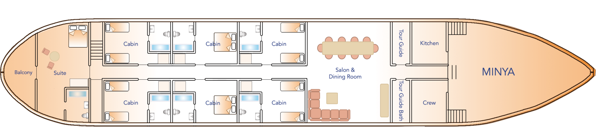 Dahabiya Nile River Cruise ABUNDANCE & MINYA - Sail the Nile - We ...